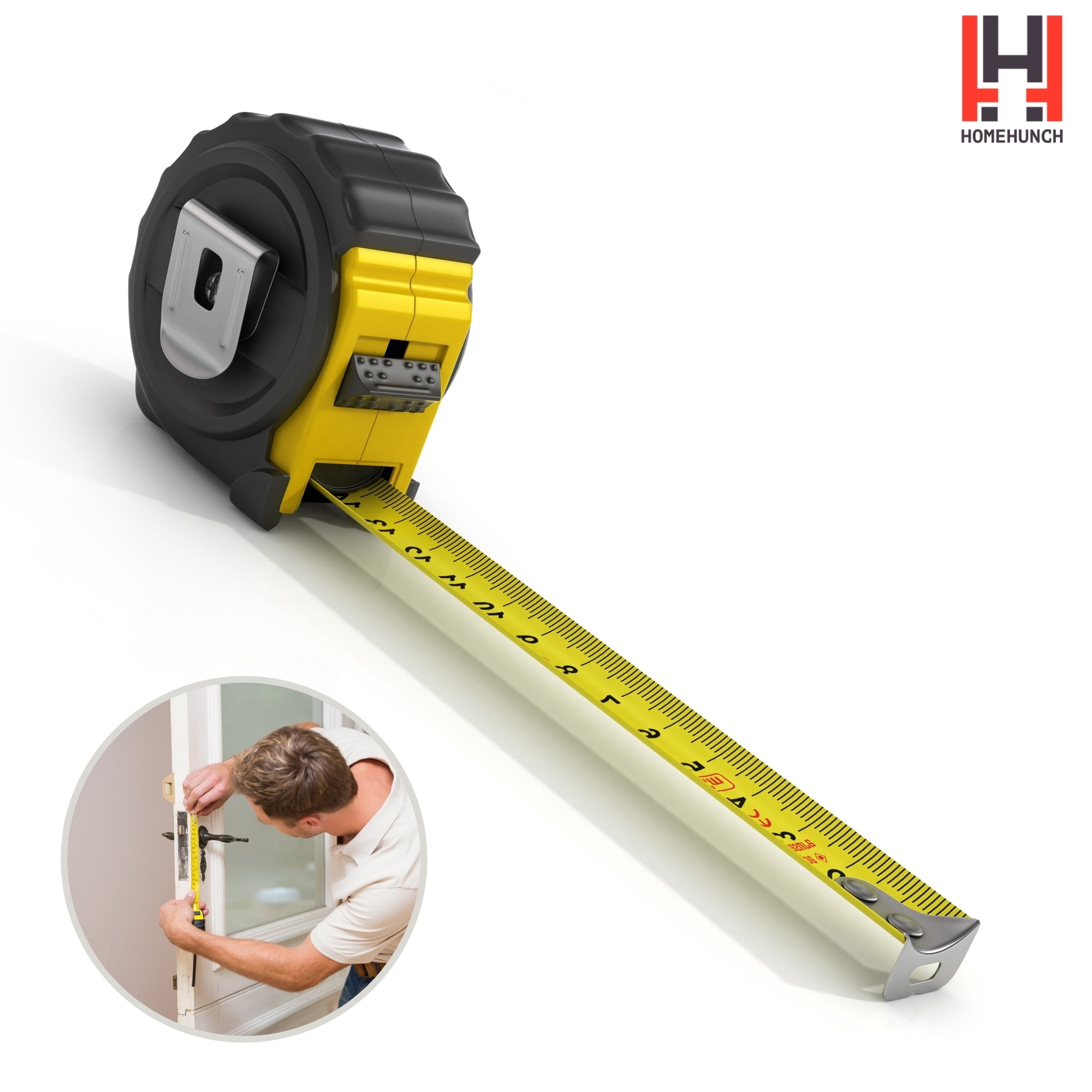 HomeHunch Tape Measure 16 ft Retractable Metal Measuring Ruler Double ...