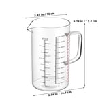 MLINS Glass Measuring Cup With Handle Multipurpose Liquid Measurement ...