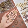 96pcs Earrings Pendants Kit 6 Styles Metal Hollow Links Connectors ...