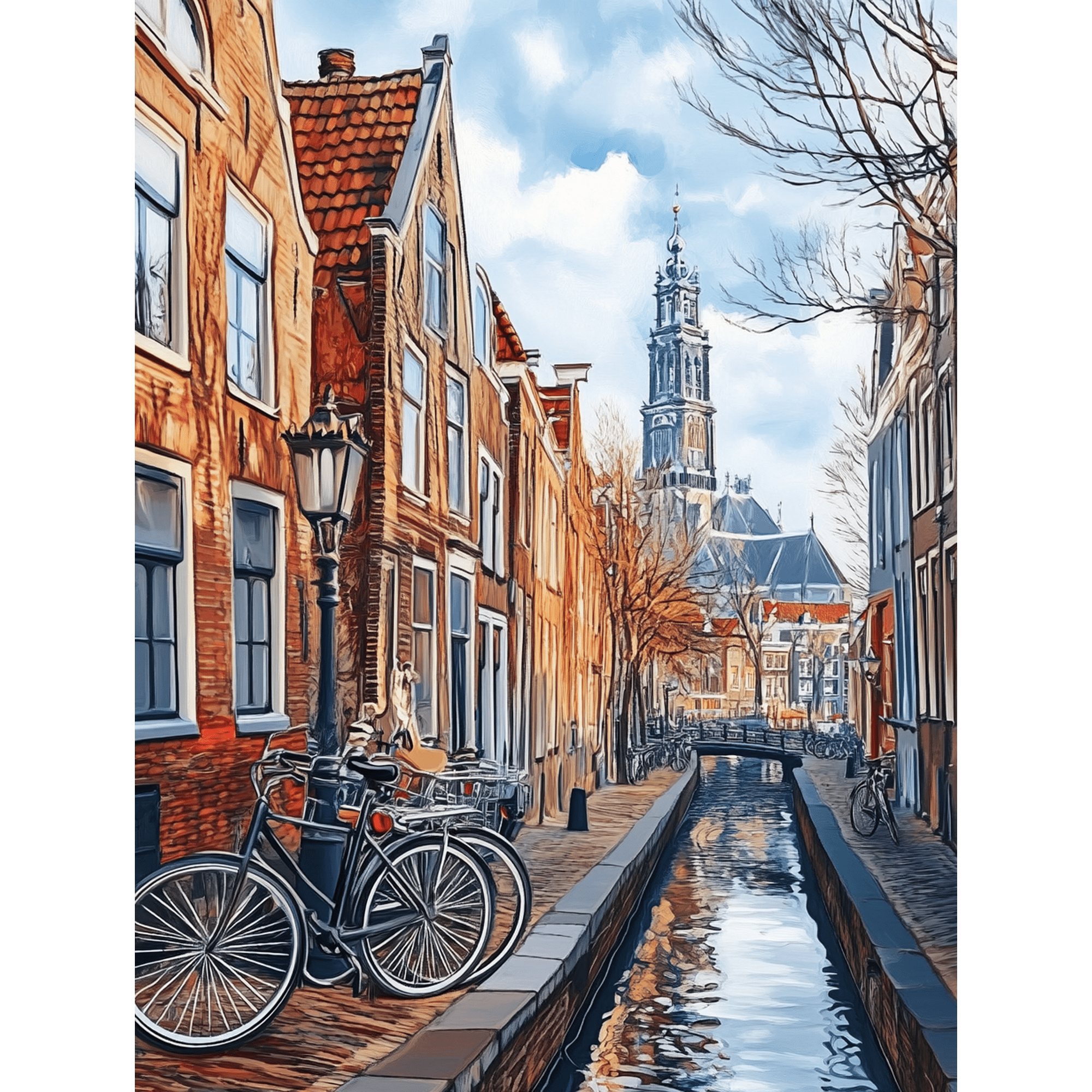 Click here for Qisvanset Dutch Canal House Wall Art Canvas Print，... prices