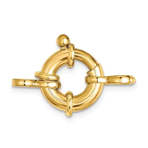 14K Gold Spring Ring Clasp (11.00Mm To 22.00Mm) - Walmart.com