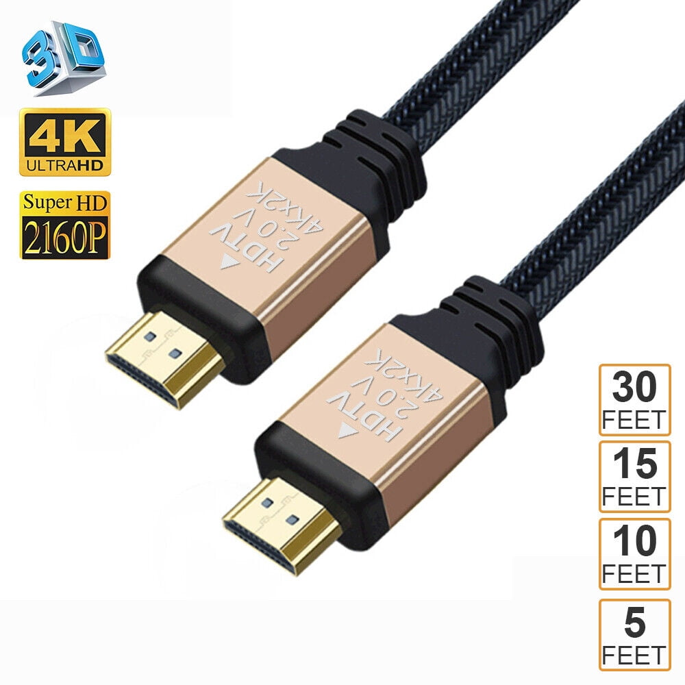 HDMI Cable 1.4 4K 3D HDTV PC Xbox ONE PS4 High Speed Plug (5FT ...