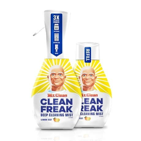 Mr. Clean Freak Deep Cleaning Mist Multi-Surface Spray Lemon Zest ...
