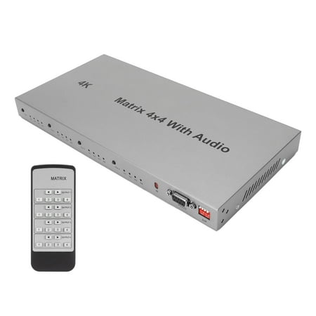 DEWIN 4x4 HD Multimedia Interface Switcher 4 in 4 Out Aluminium Alloy ...