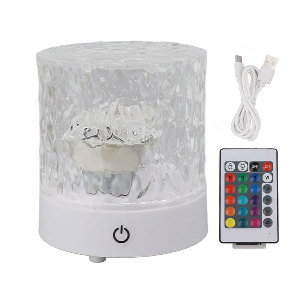 16 Color Table Lamp, Acrylic ABS RGB LED Table Lamp 4 Mode Water Waves ...