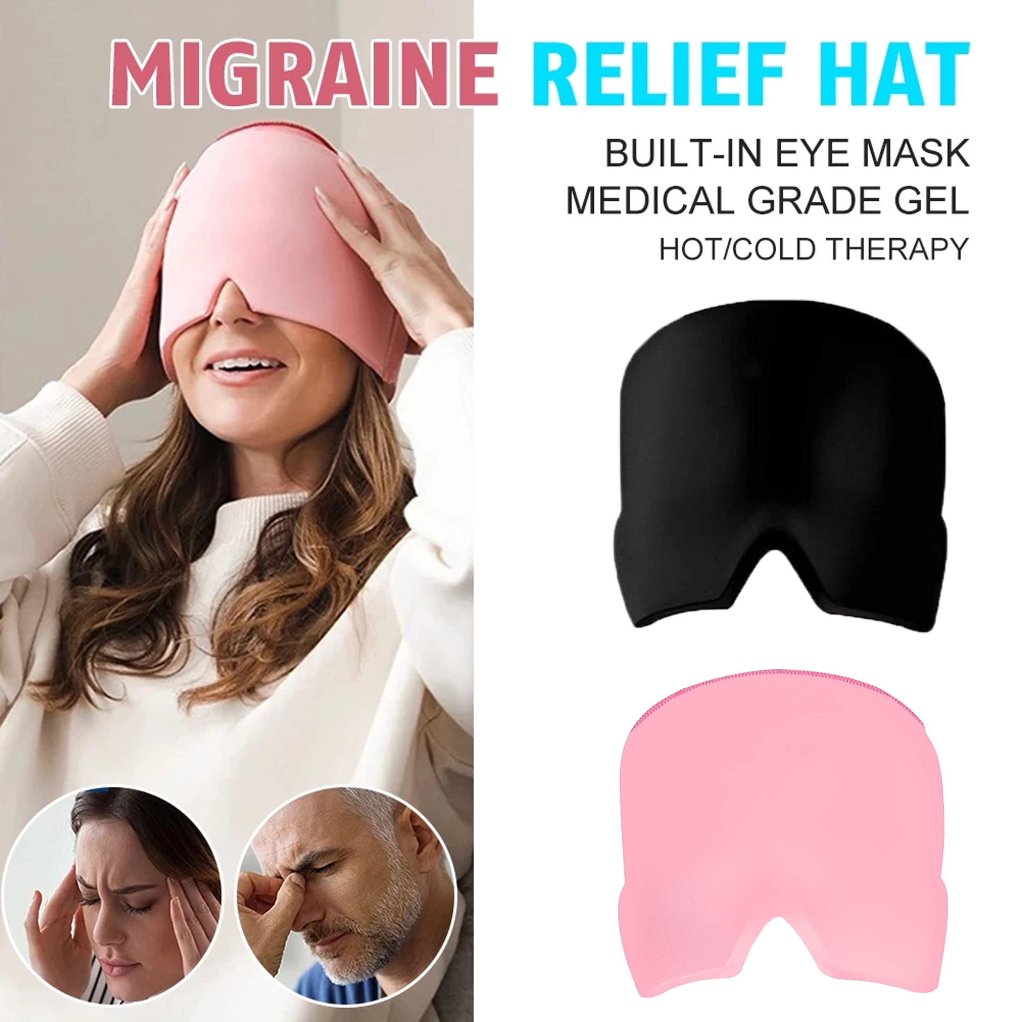 Migraine Hat Fitting Gel Ice Headache Migraine Relief Hat Cold Therapy