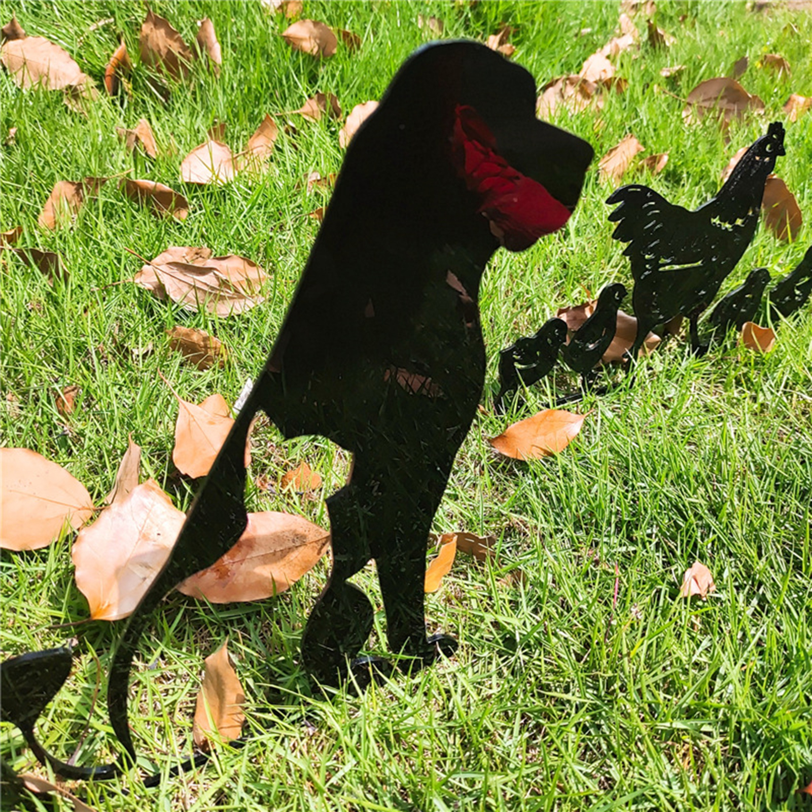 Essen Animal Stake Realistic Decorative Acrylic Hen Dog Gardening ...