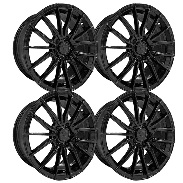 Rines Dark Black Oil 18 5X112 Volkswagen Jetta, Golf, Audi IMP WHEELS ...