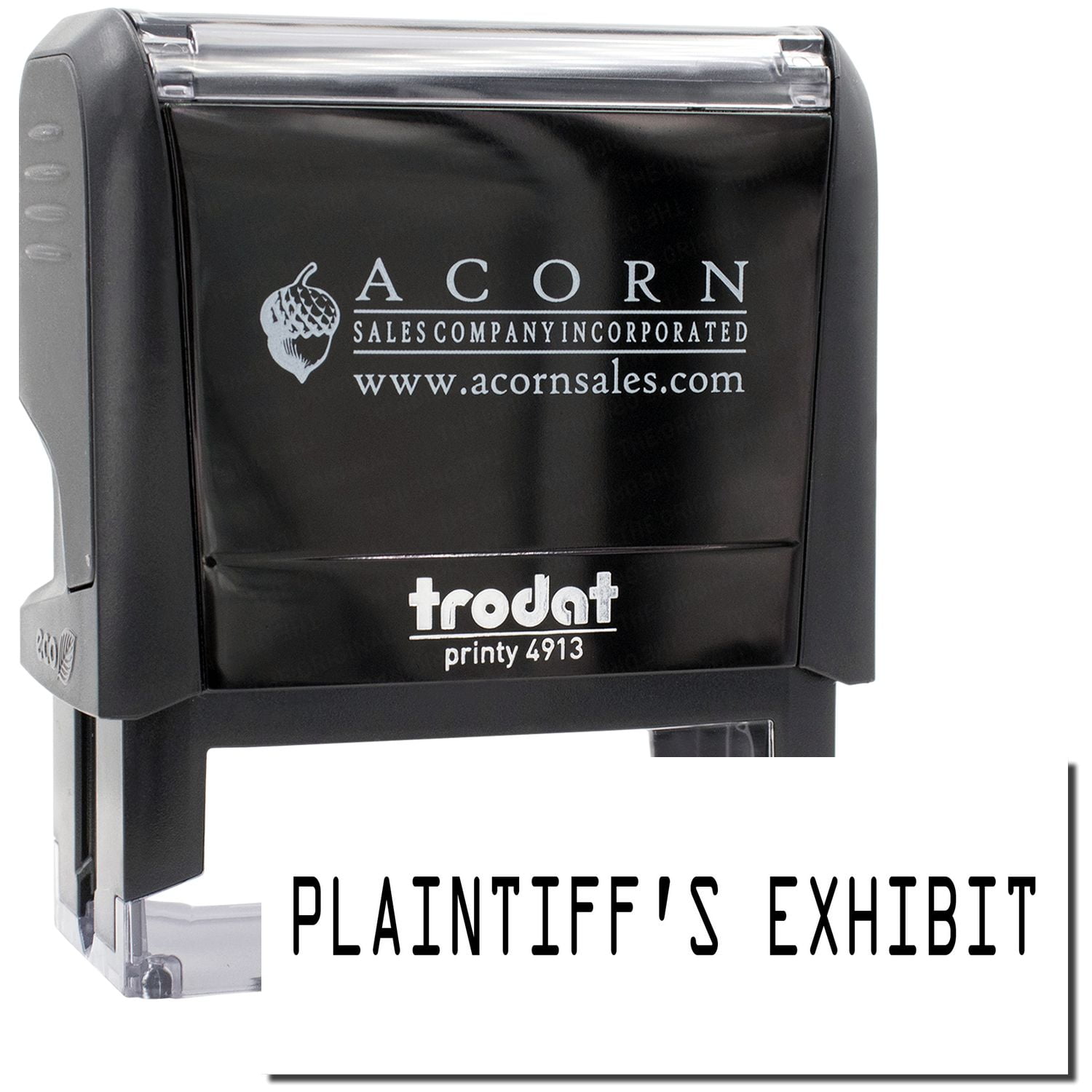 Large Self-Inking Plaintiffs Exhibit Stamp, Trodat Printy 4913, Press ...