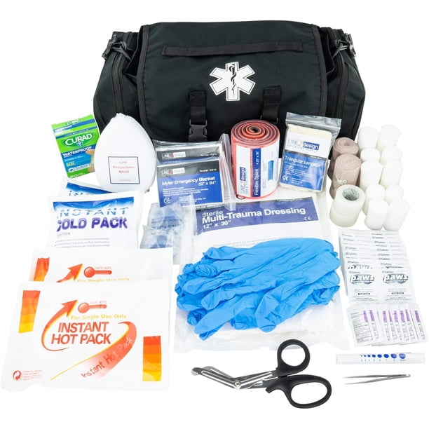 LINE2design Fully Stocked Ems Supplies First Responder Medical Bag Kit ...