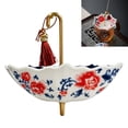 Elegant Umbrella Shape Ceramic Tea Strainer With Copper Handle For ...