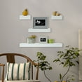 Melannco Chunky Floating Shelves Set of 4 White - Walmart.com