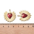 304 Stainless Steel Enamel Pendants Ion Plating(IP) Heart Charm Real ...
