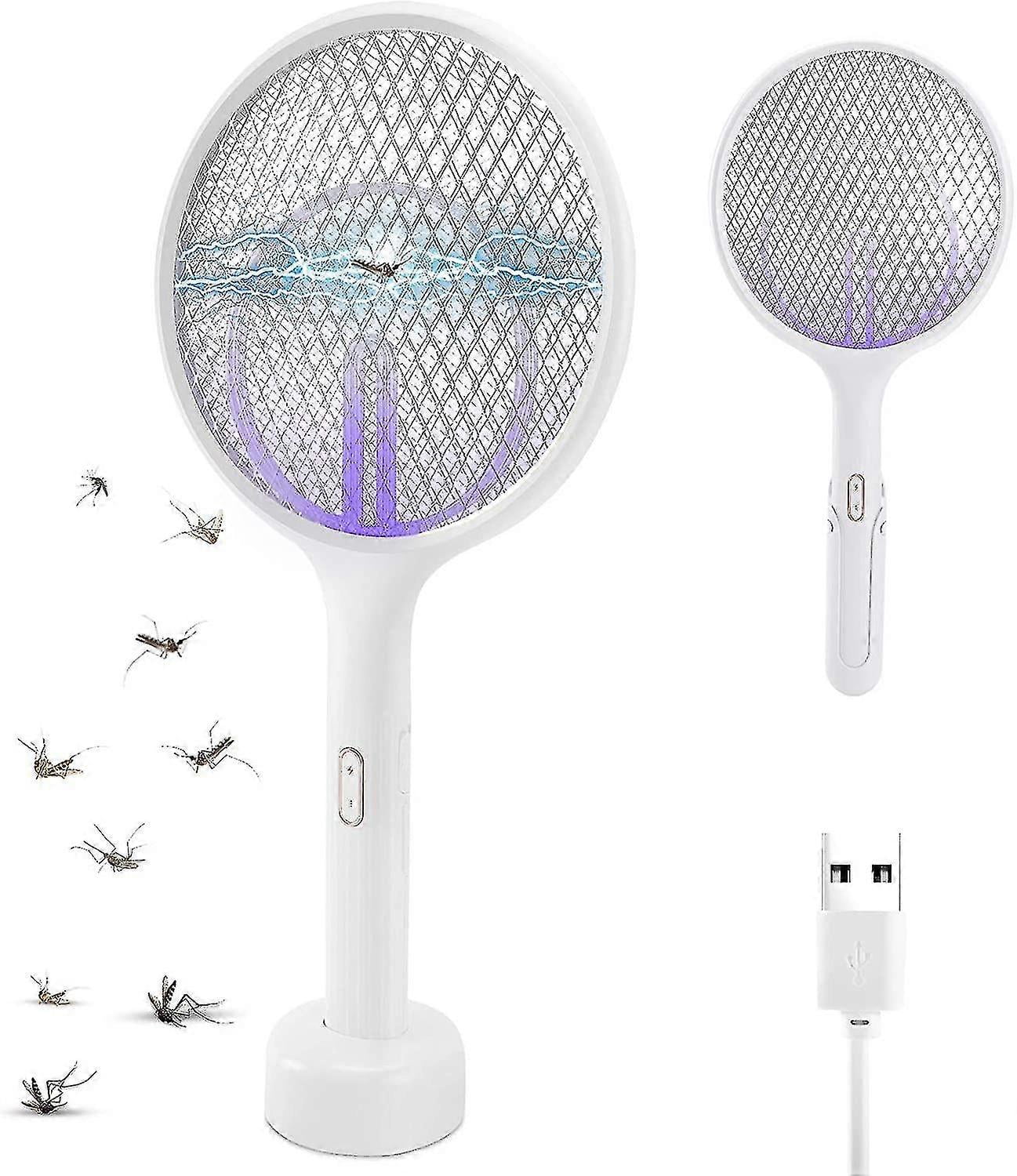 Electric Fly Swatter Racket 1 Pack, 3 In 1 Mosquito Zapper Killer Lamp ...