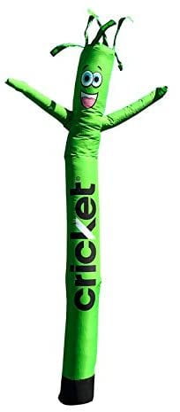 Green Cricket Wireless Advertising 8 Foot Tall Inflatable Tube Man Air ...
