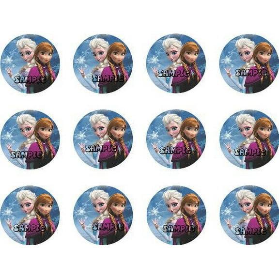 Disney's Frozen Elsa & Anna Edible Image Cake Topper, 8" Round ...