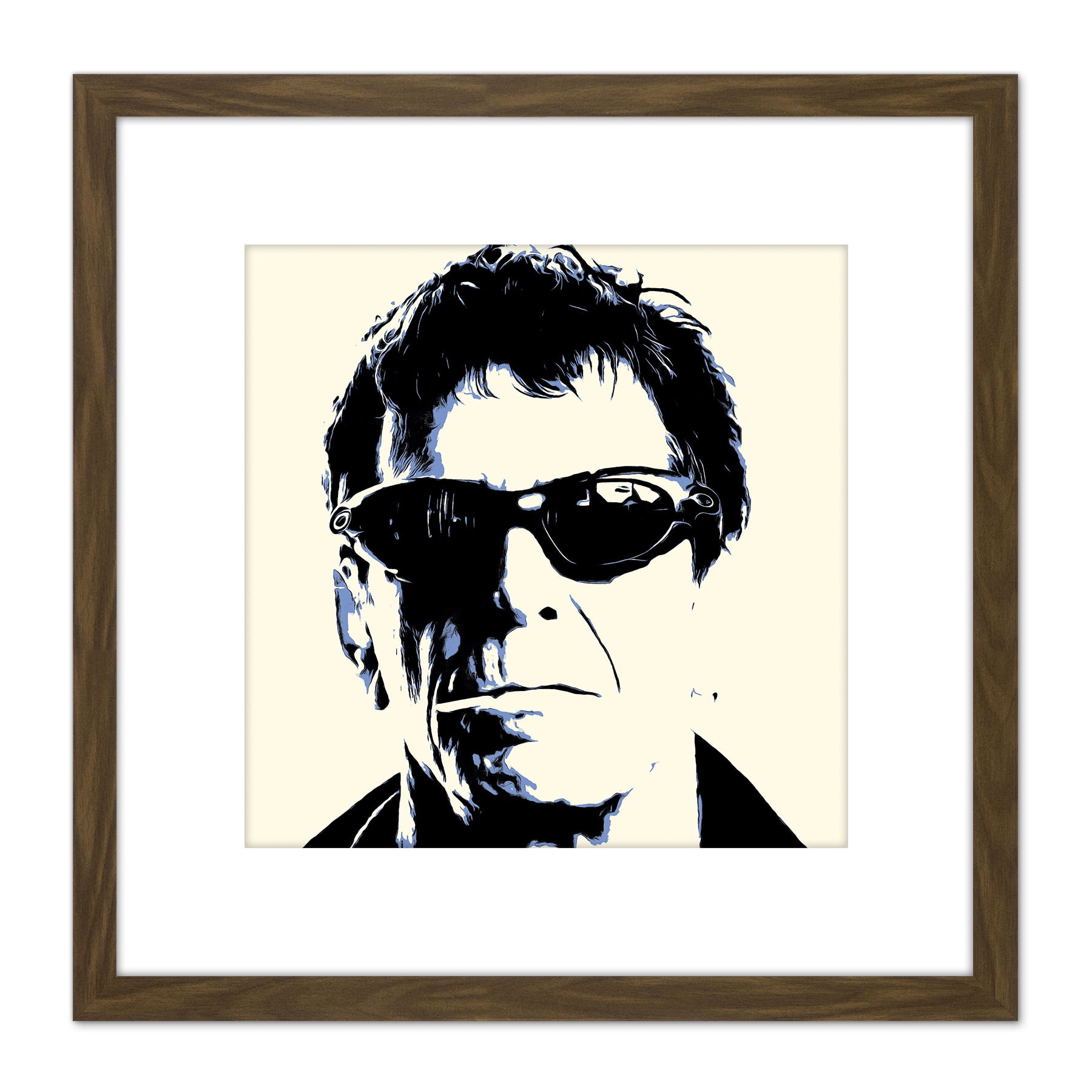 Lou Reed Smoking Musician Rock Star Legend 8X8 Inch Square Wooden ...