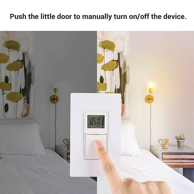 Indoor Wall Light Timer 15325: GE 24hr In Wall Mechanical Timer