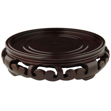 "Beautiful Hand Crafted Rosewood Oriental Vase Stand 7.5"" - Round ...