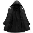 Chrisuno Mid Length Trench Coats For Women Fall Jackets Waterproof Coat Long Double Breasted