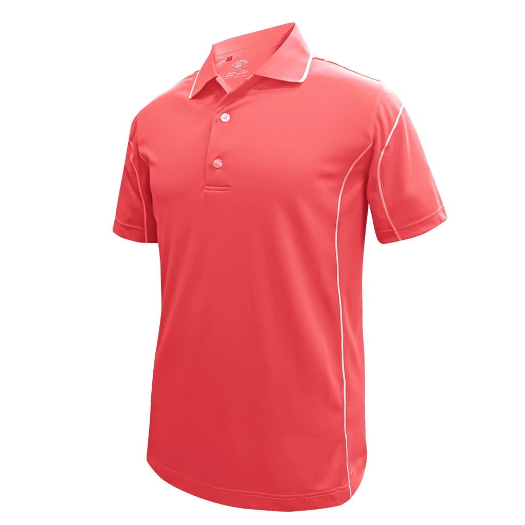 Monterey Club Men's Swing Overlock Contrast Golf Polo Shirt #1186 ...