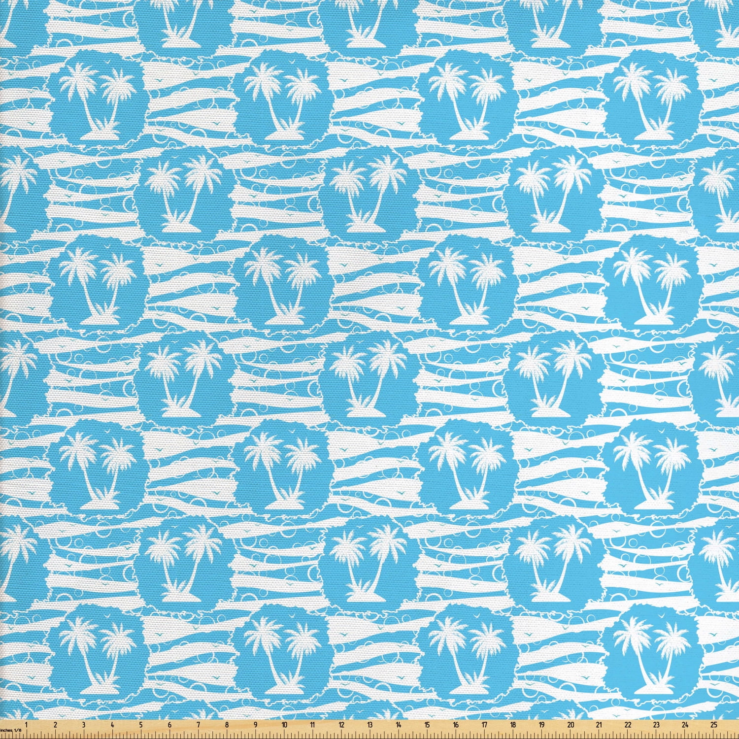 Tropical Upholstery Fabric by the Yard, Cool Exotic Summer Pattern with ...