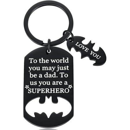 Ralukiia Dad I Love You Keychain to Superhero Batman Lover Daddy for ...
