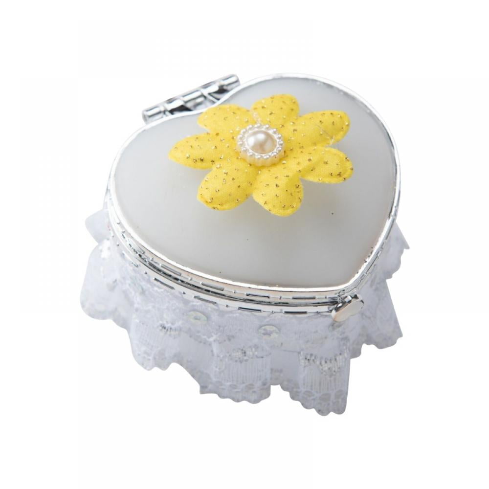 Peach Heart Plastic Mini Heart Shape Little Girl Jewelry Box Makeup ...