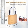 RGRVFD-Keyed Padlock – Lock with 10 Keys – Large 2 Inch Size ...