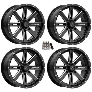 MSA M20 Kore UTV Wheels/Rims Black 16" Polaris RZR 1000 XP / Ranger XP ...