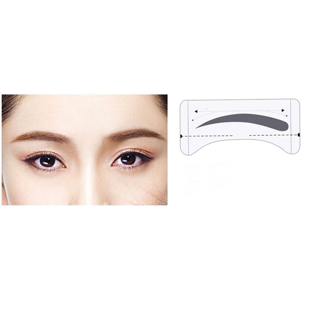 8 Pairs Grooming Shaping Eyebrow Template Stickers Eyebrow Stencils ...