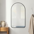 Navaris Arched Wall Mirror - Black Arch Framed Mirror - 17.7"x31.5 ...