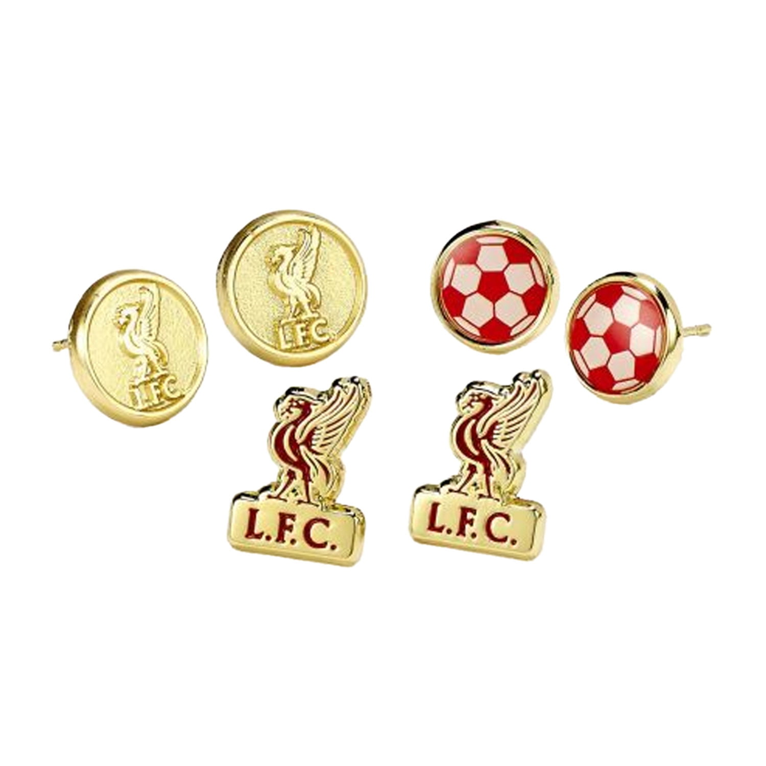 Click here for Liverpool Fc Studded Earring Set (Pack Of 3) prices
