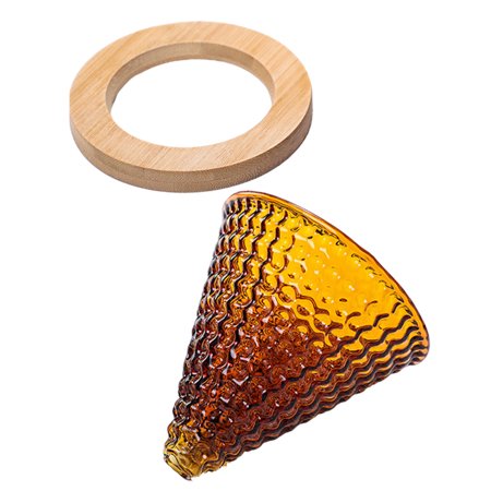 Strainer Dripper Filter Paper Use multiple times with wooden holder ...