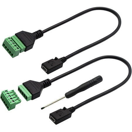 zdyCGTime Mini USB Screw Terminal Connector Cable Mini USB 2.0 Female ...