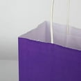 100 Pack 5.25x3.25x8.25 Inch Small Purple Kraft Paper Bags with Handles ...