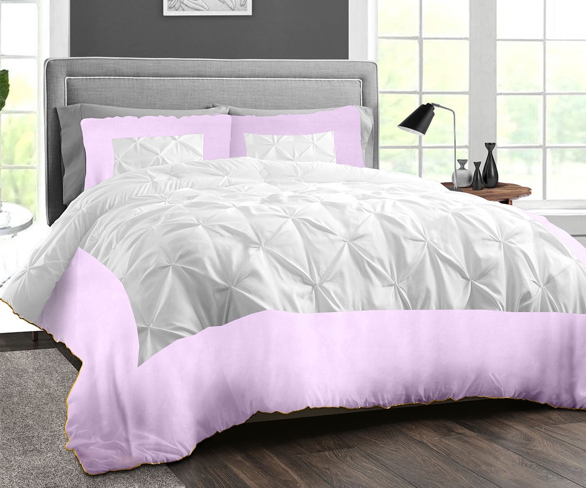Super King Dual Tone Half Pinch Lilac Luxurious Comforter with ...