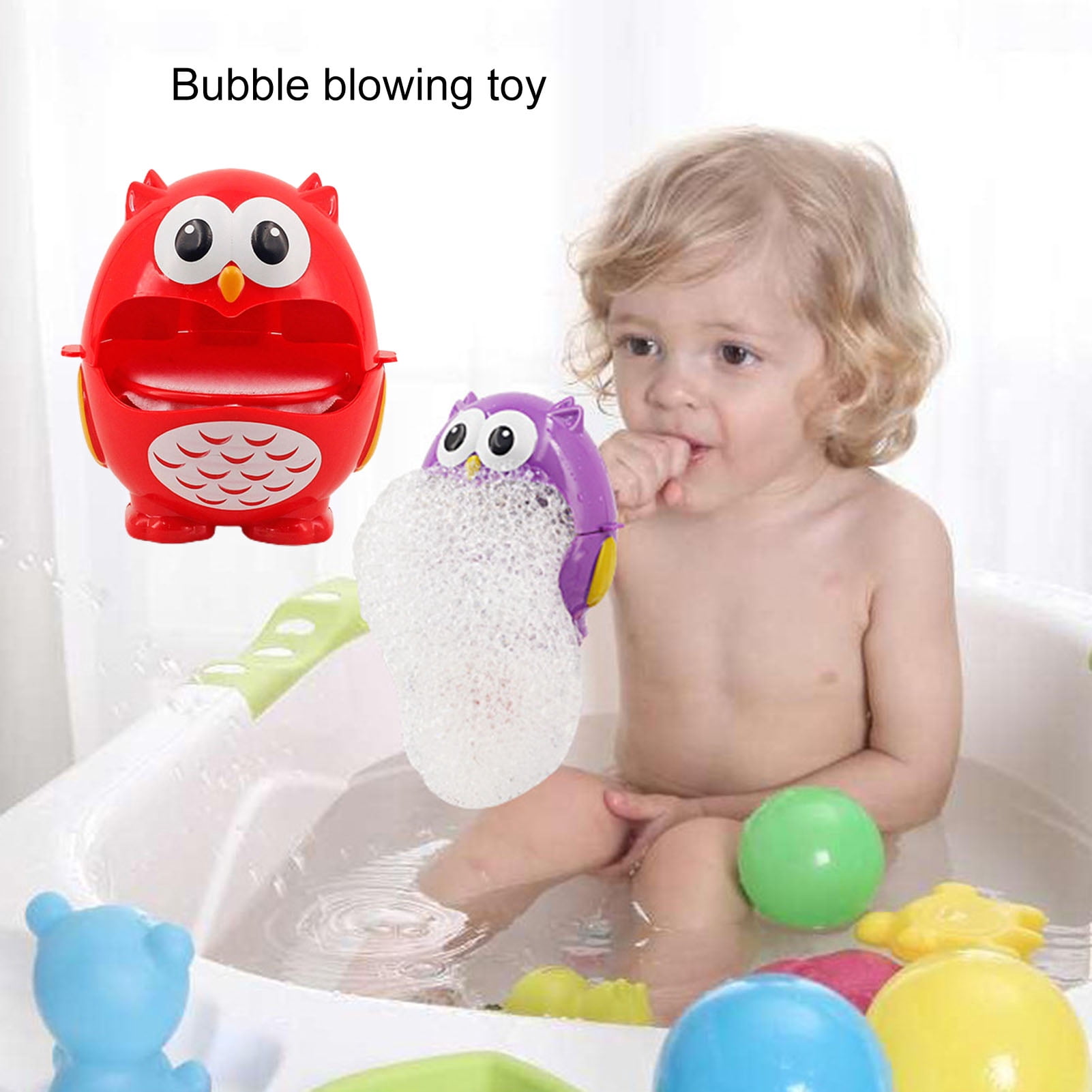 Hesroicy Bubble Maker Toy Cute Cartoon Owl Blower Making Water Toy ...