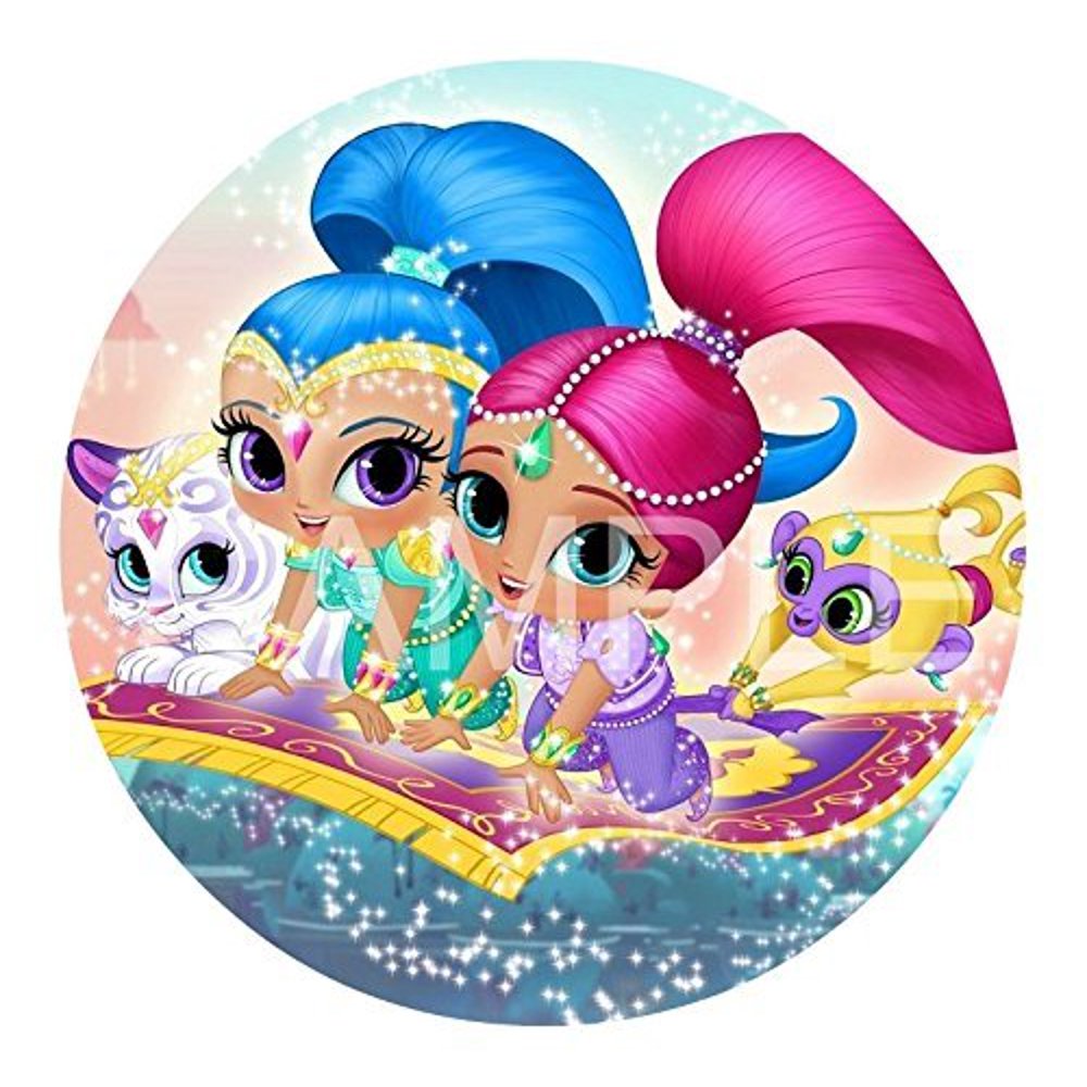 Shimmer and Shine Tala Nahal Magic Carpet Edible Cake Topper Image 8in ...