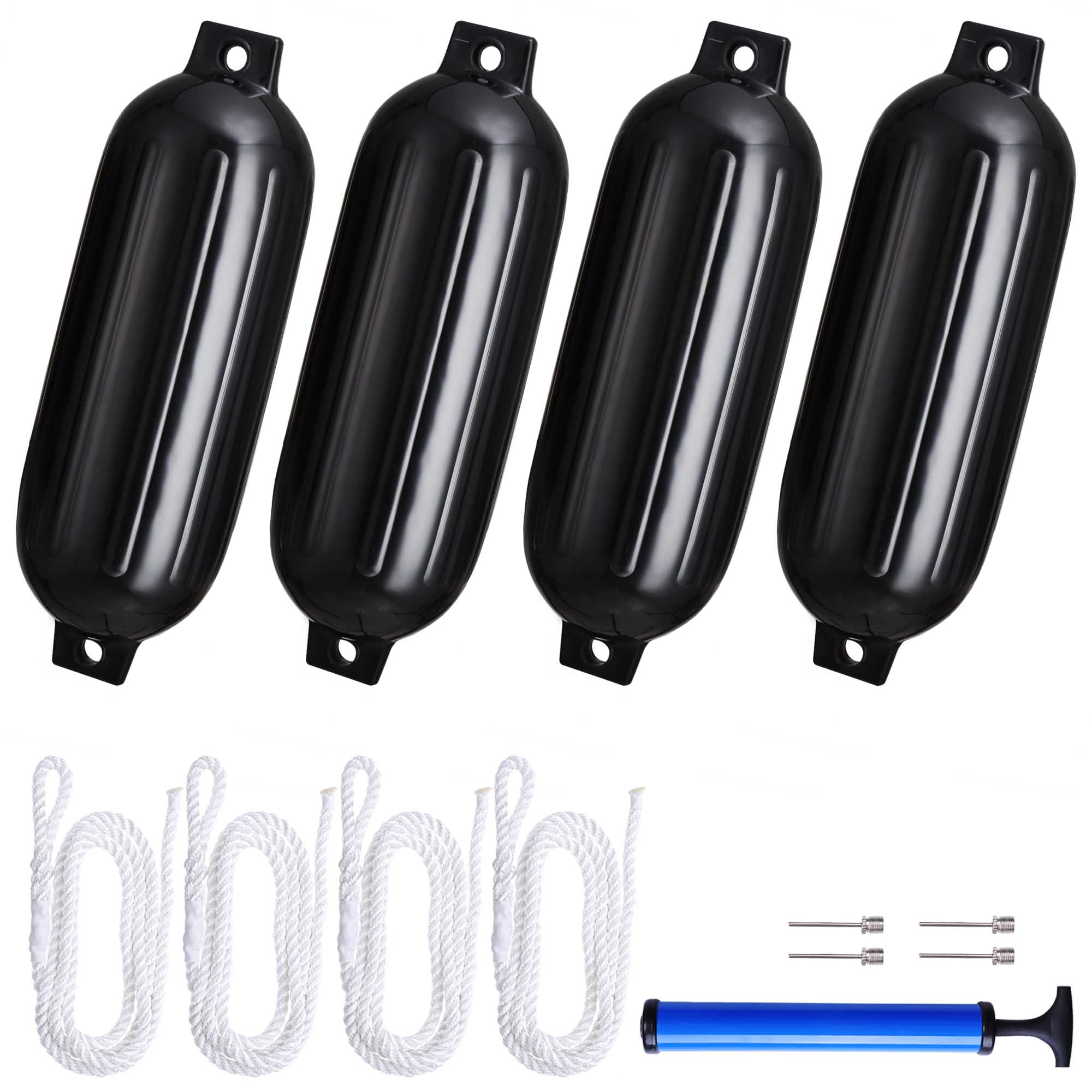 Yescom Boat Fenders 4 Pack 8.5"x27" Inflatable Boat Buoy Bumper Kit ...