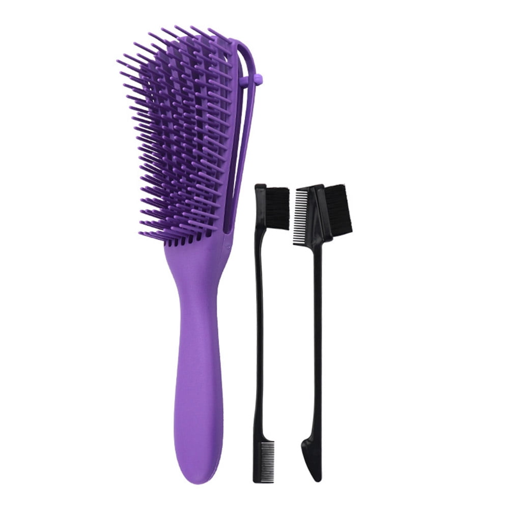 3 Pieces Detangling Brush Set with Double Sided Edge Brush, Eight-Claw ...