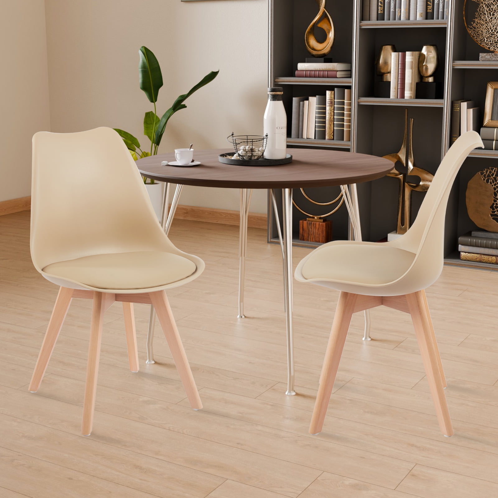 Click here for Noble House Modern Dining Chair With Wood Legs And... prices