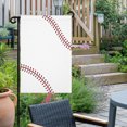 Simple Baseball Garden Flag 28x40 Inch Lines Modern Sports Double Sided ...