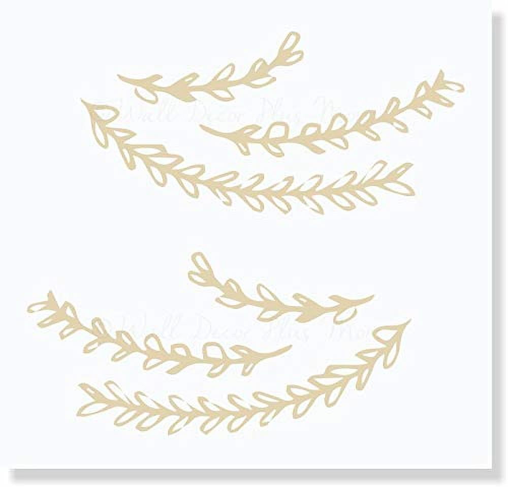 Laurel Floral Elements and Pieces Vinyl Art Decals Wall Sticker Home ...