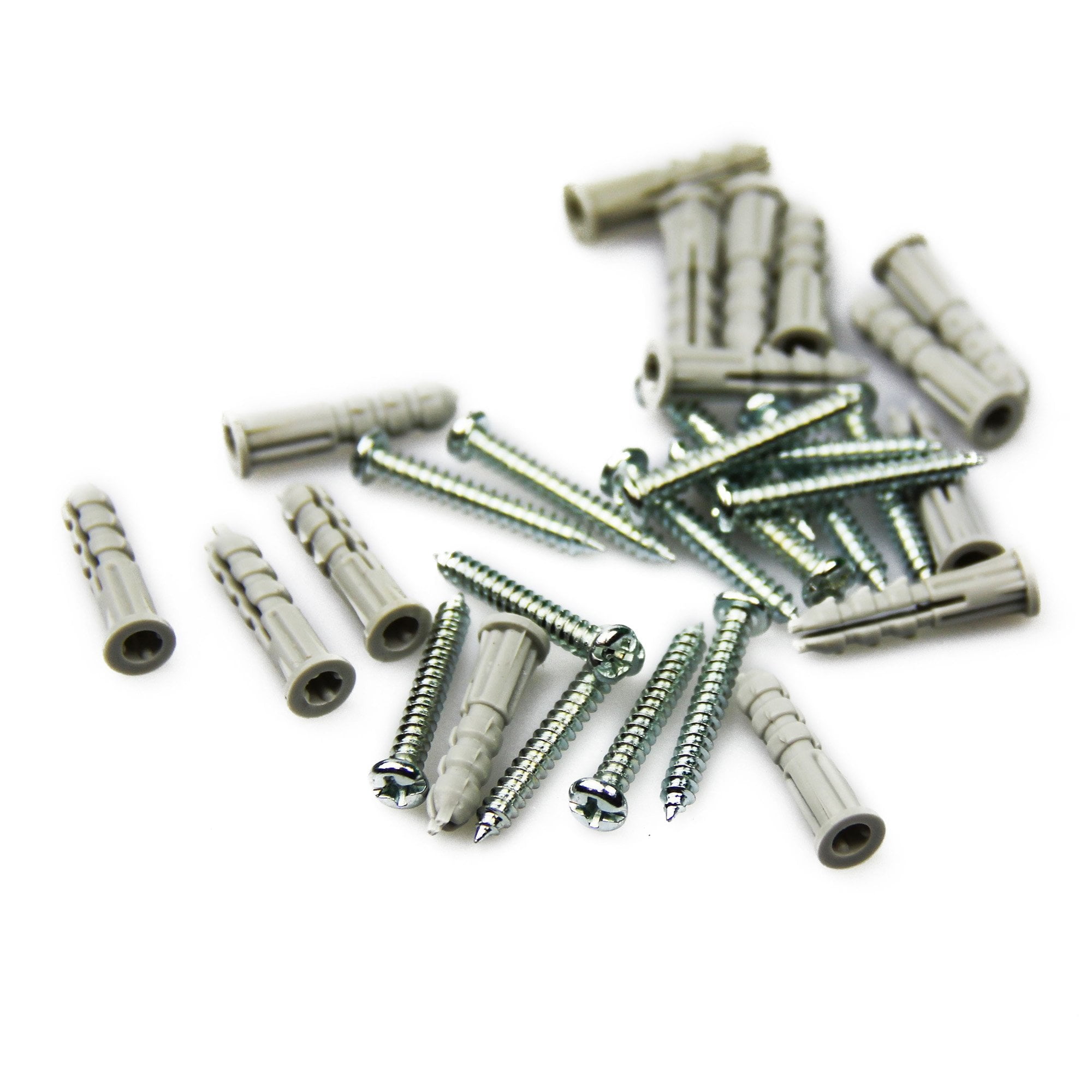 SCREWD 3.5mm x 25mm Screw & Wall Plug Kit - 15 Tapping Screws & 15 Wall ...