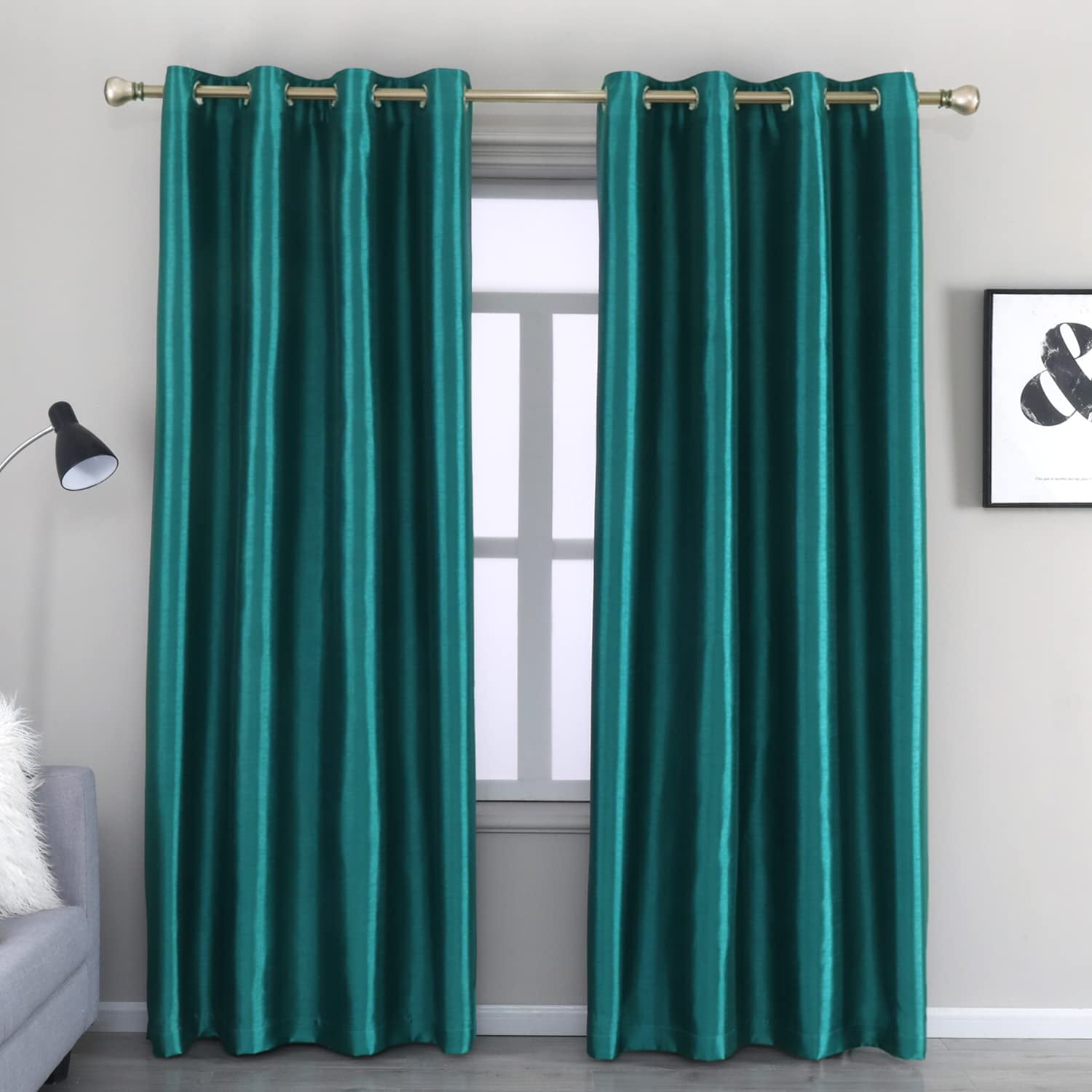 Click here for Surjde Faux Silk Blackout Curtains  Fully Lined So... prices
