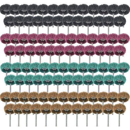 Stor 100 Pieces 1 Inch Abrasive Wheel Buffing Polishing Wheel Set ...
