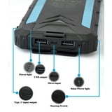 DuraHub - Solar Power USB Battery Bank with QI Wireless - True 20000mAh ...