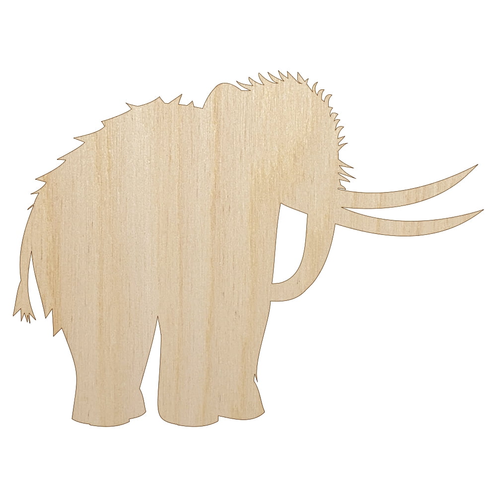 Woolly Mammoth Solid Wood Shape Unfinished Piece Cutout Craft DIY ...