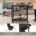 Costway Rolling BBQ Prep Station Grill Cart with Pizza Oven Stand ...